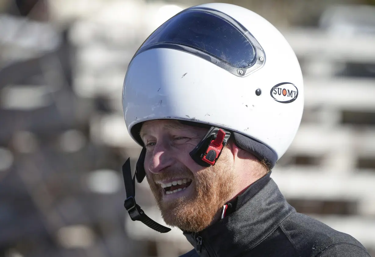LA Post: Prince Harry races head-first down a skeleton sled track and ...